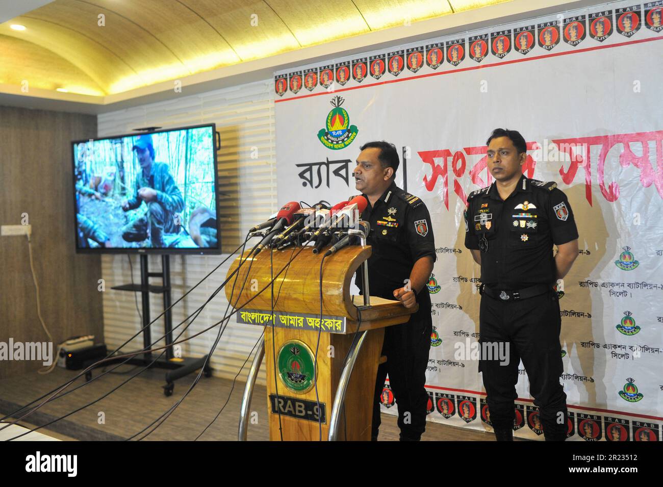 Media wing director Khandaker Al Moin is brefing on a press conference ...