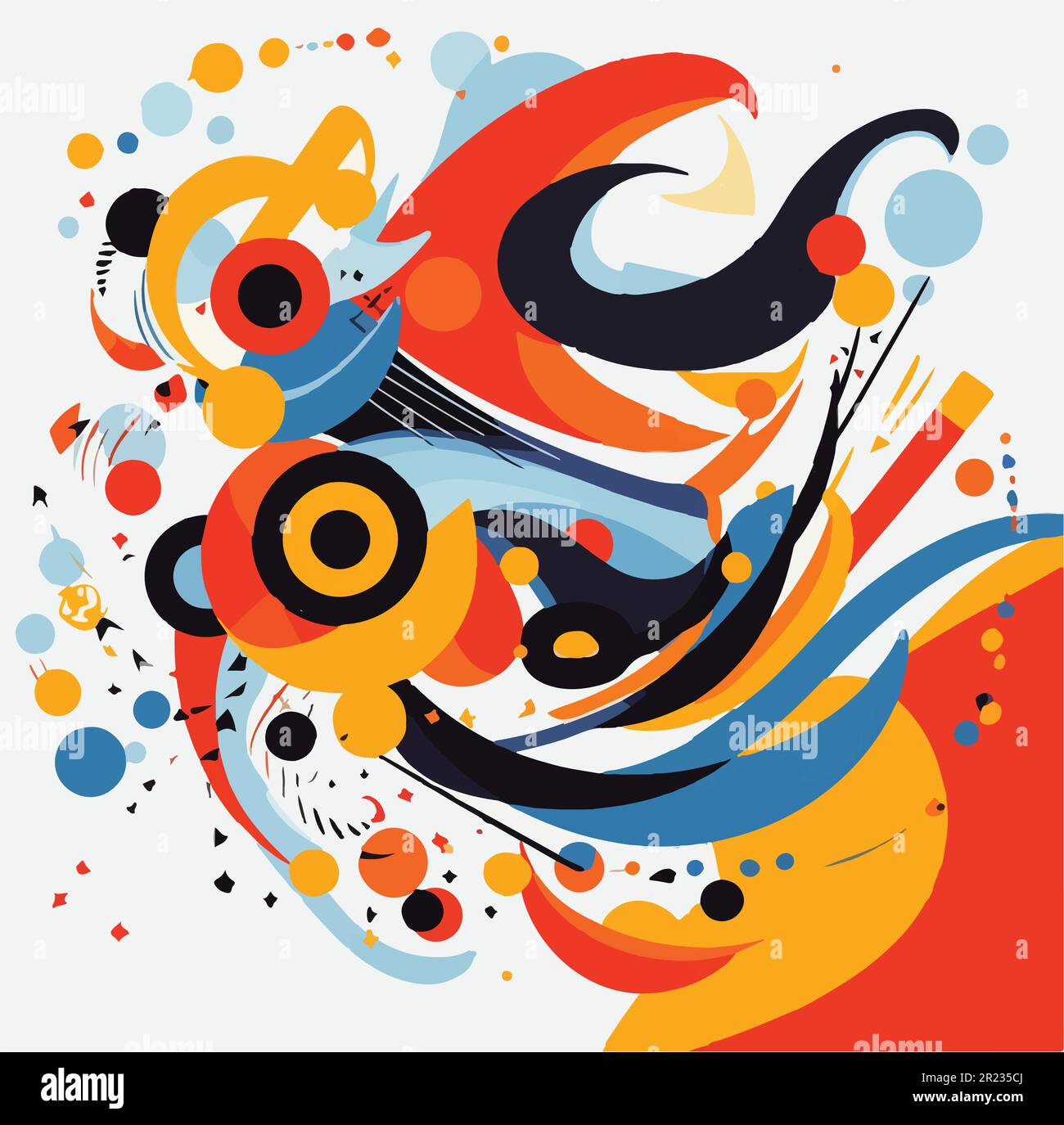 Abstract goldfish, style of Wassily Kandinsky Stock Vector Image & Art ...