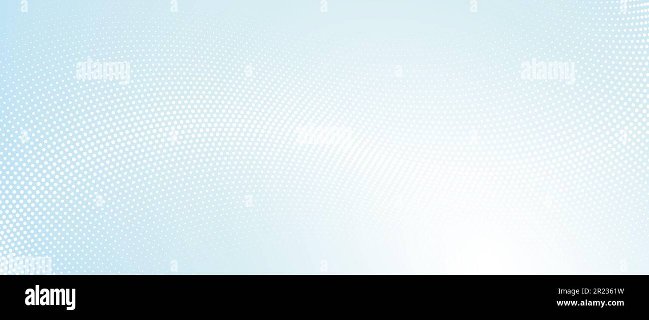 Halftone wave lines texture. White dotted stripes on light blue ...