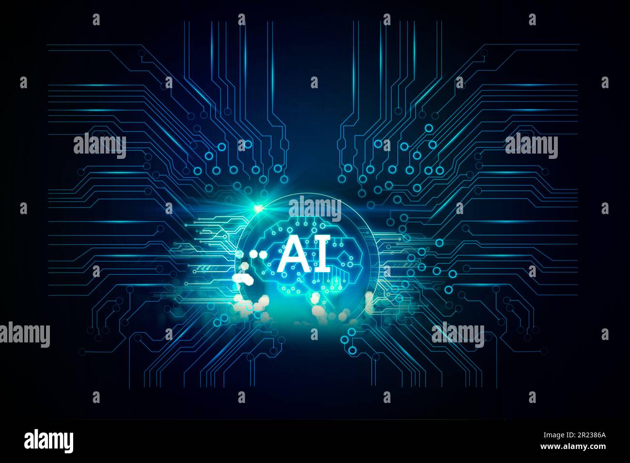 human create AI brain intelligent ai technology digital graphic design ...