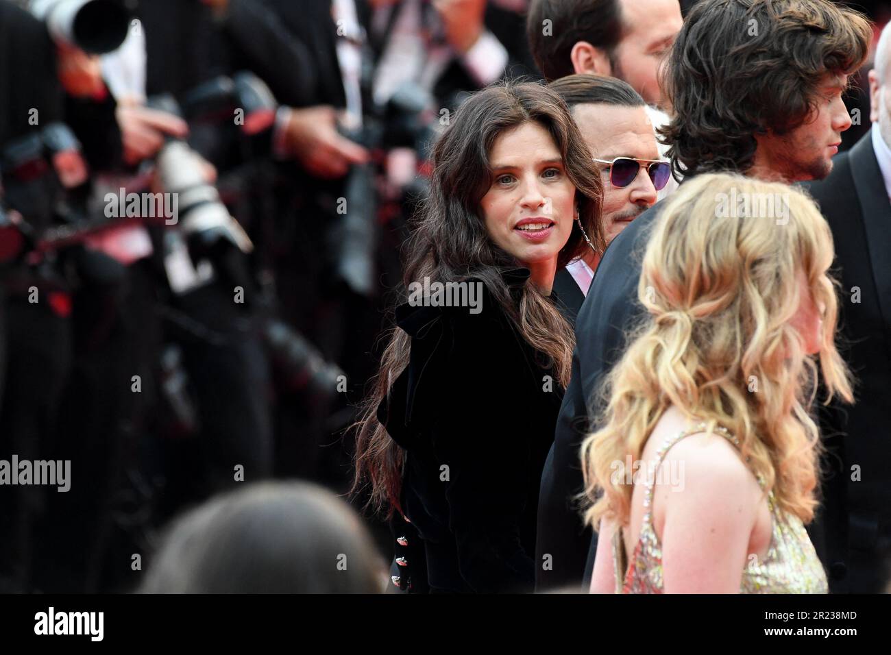 Cannes, France. 16th May, 2023. Pauline Pollman, Maiwenn, Diego Le Fur ...