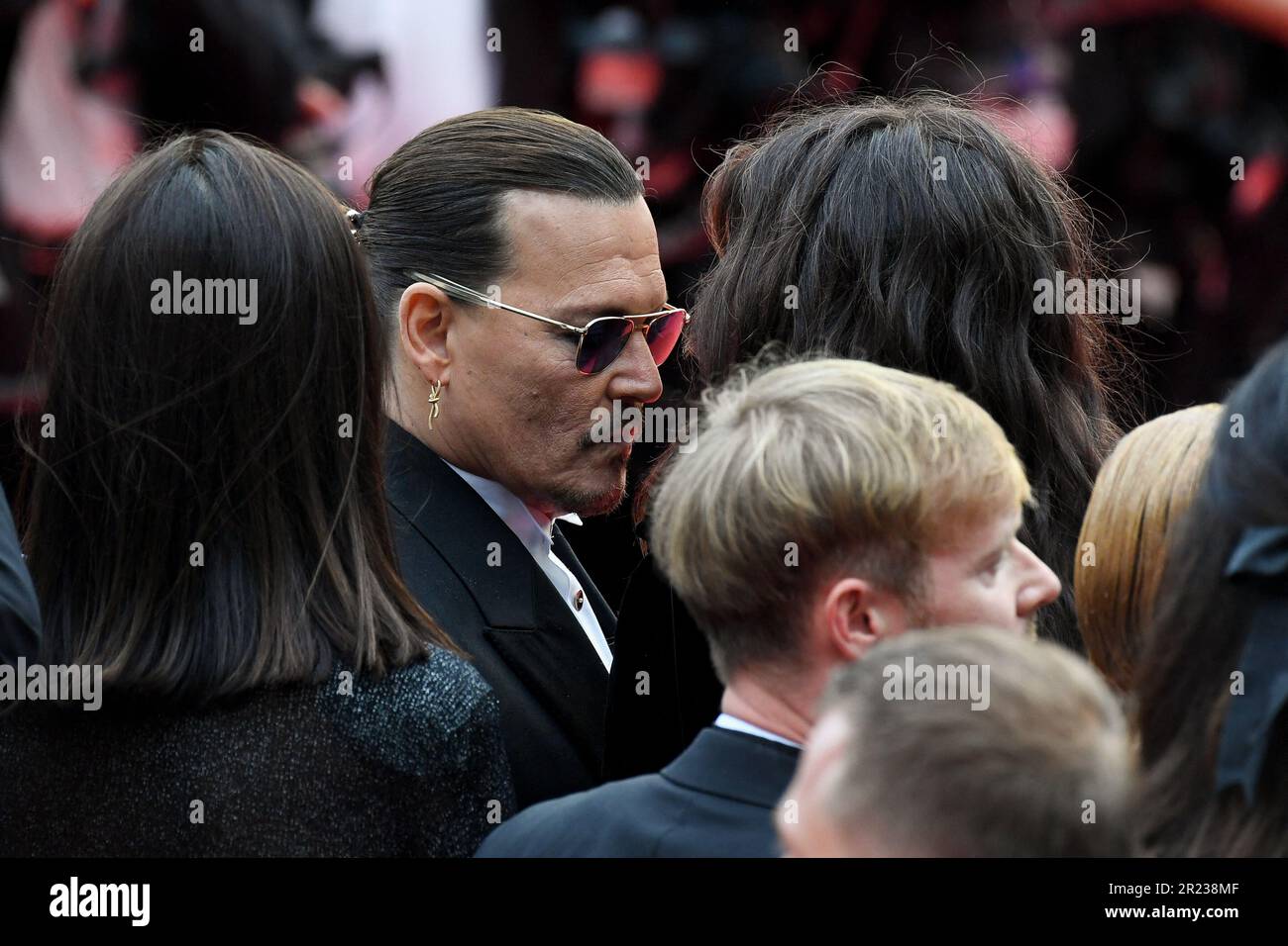 Cannes, France. 16th May, 2023. Pauline Pollman, Maiwenn, Diego Le Fur ...