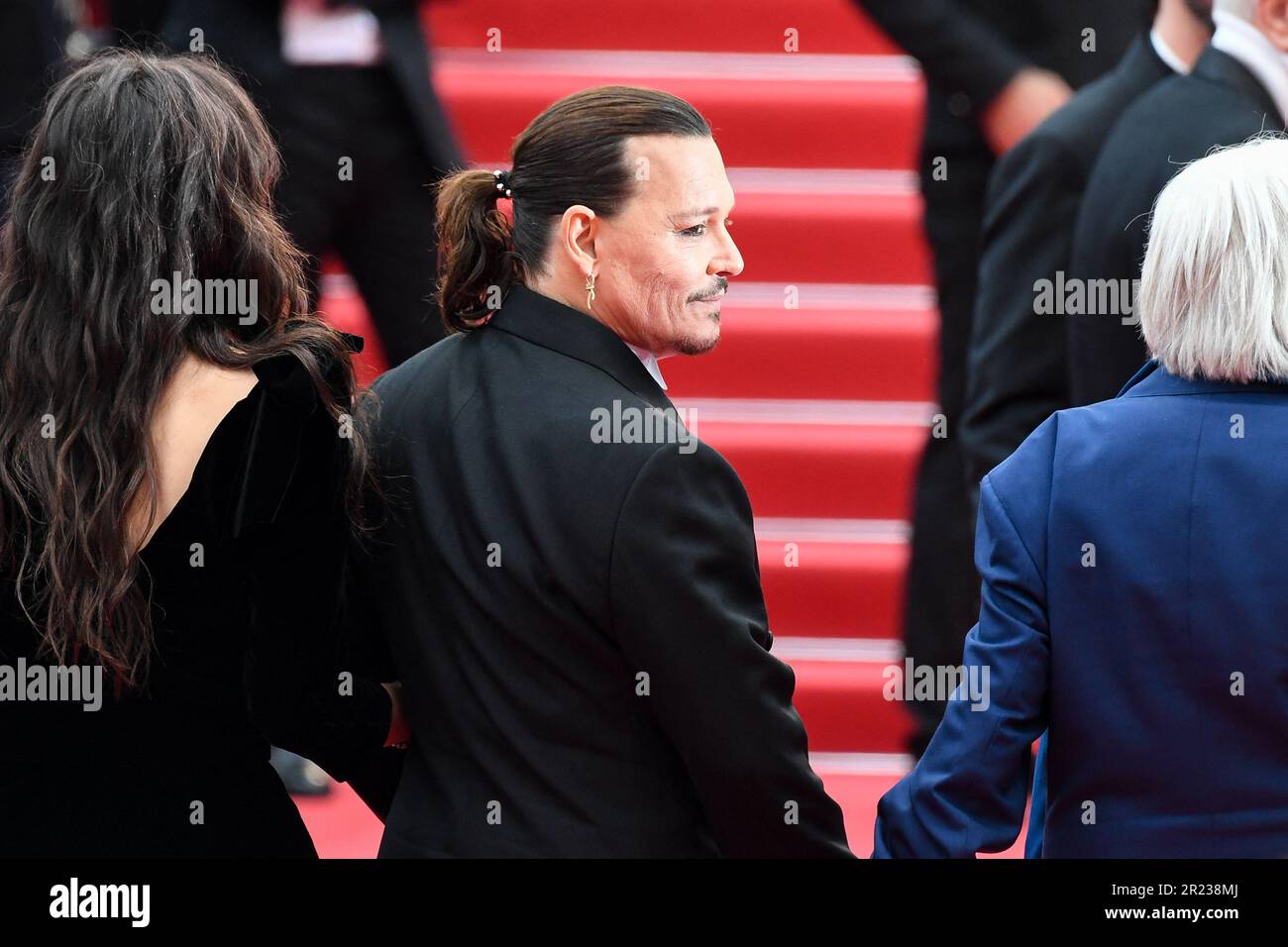 Cannes, France. 16th May, 2023. Pauline Pollman, Maiwenn, Diego Le Fur ...