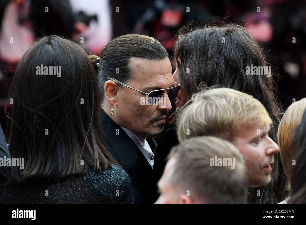 Cannes, France. 16th May, 2023. Pauline Pollman, Maiwenn, Diego Le Fur ...