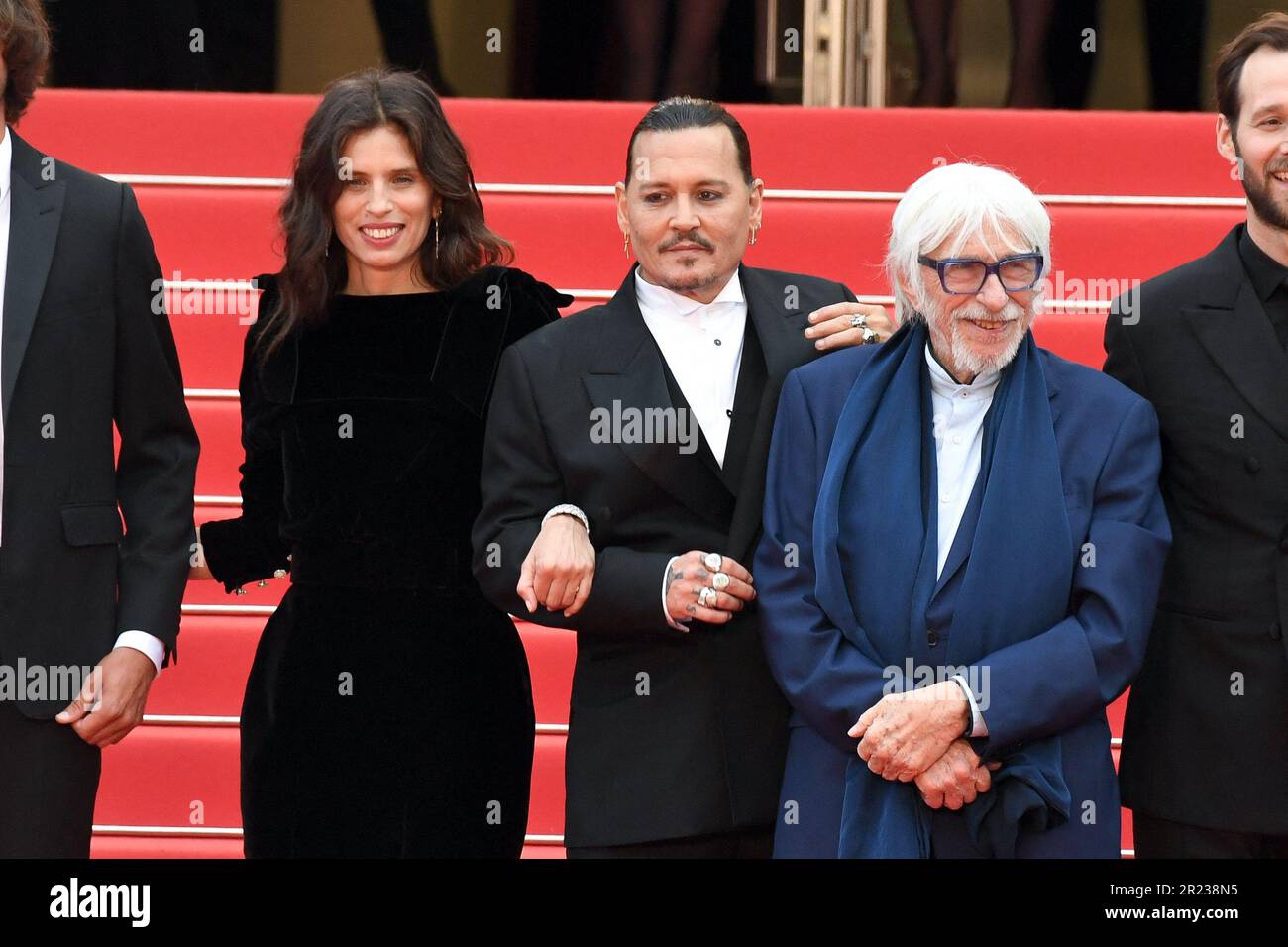 Cannes, France. 16th May, 2023. Pauline Pollman, Maiwenn, Diego Le Fur ...