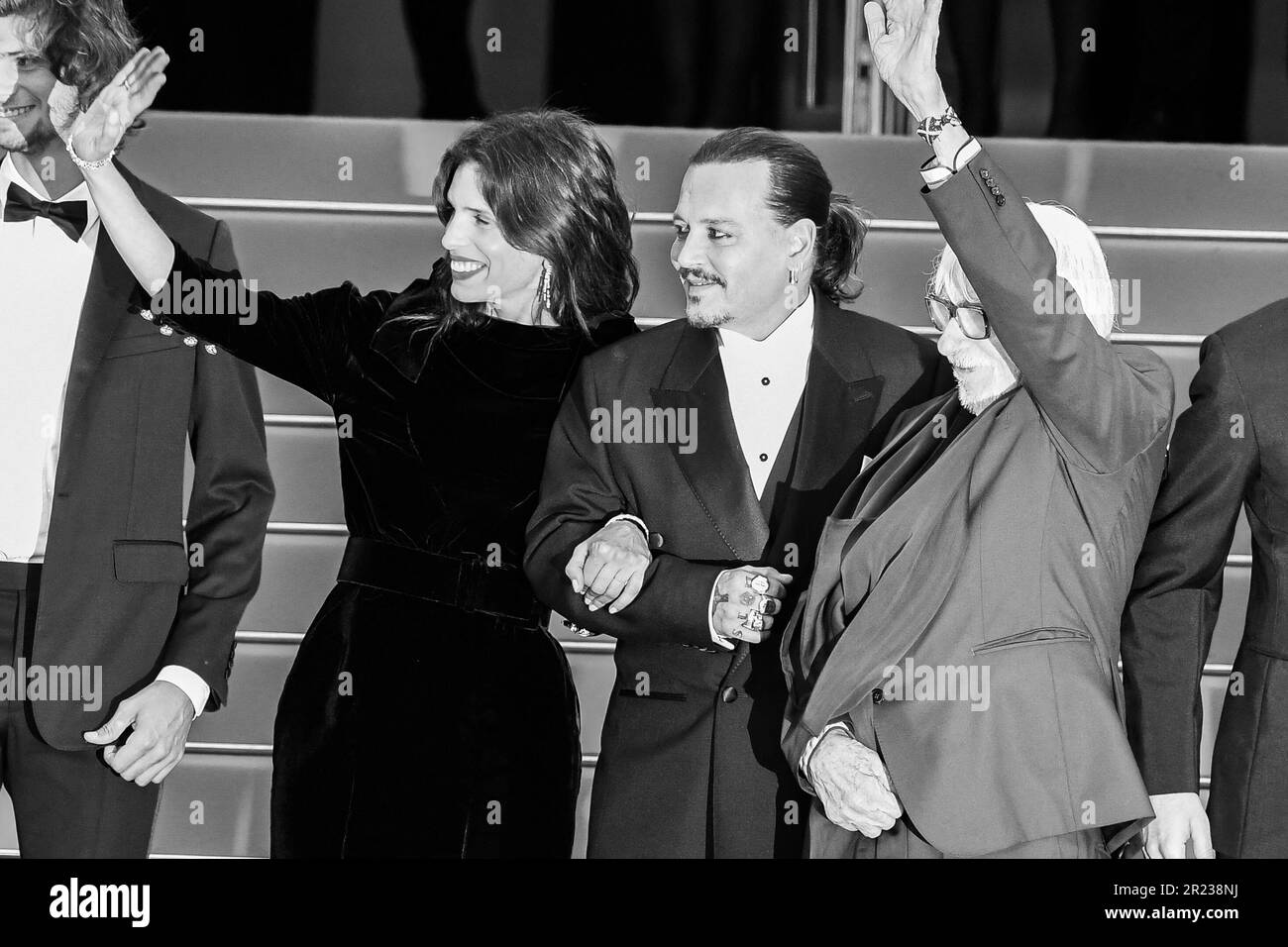 Cannes, France. 16th May, 2023. Pauline Pollman, Maiwenn, Diego Le Fur ...