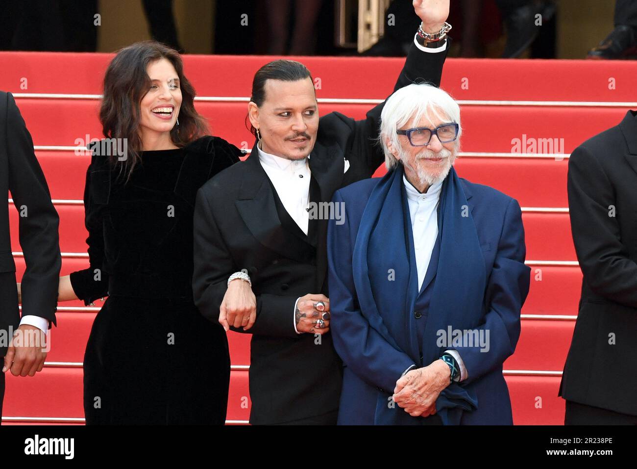 Cannes, France. 16th May, 2023. Pauline Pollman, Maiwenn, Diego Le Fur ...