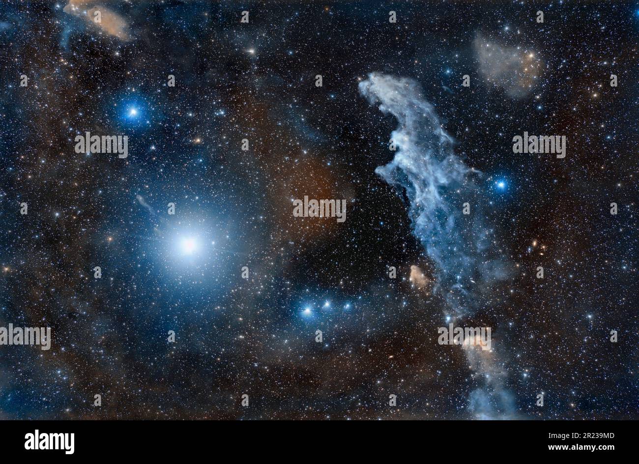 Witch Head Nebula and Rigel Stock Photo - Alamy