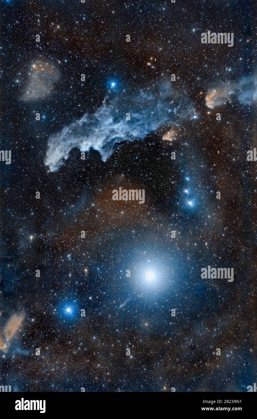 Witch Head Nebula and Rigel Stock Photo - Alamy