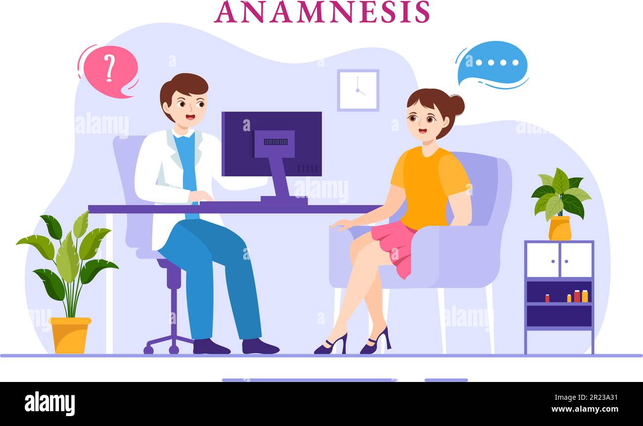 Anamnesis System Vector Illustration for Information About the Disease ...