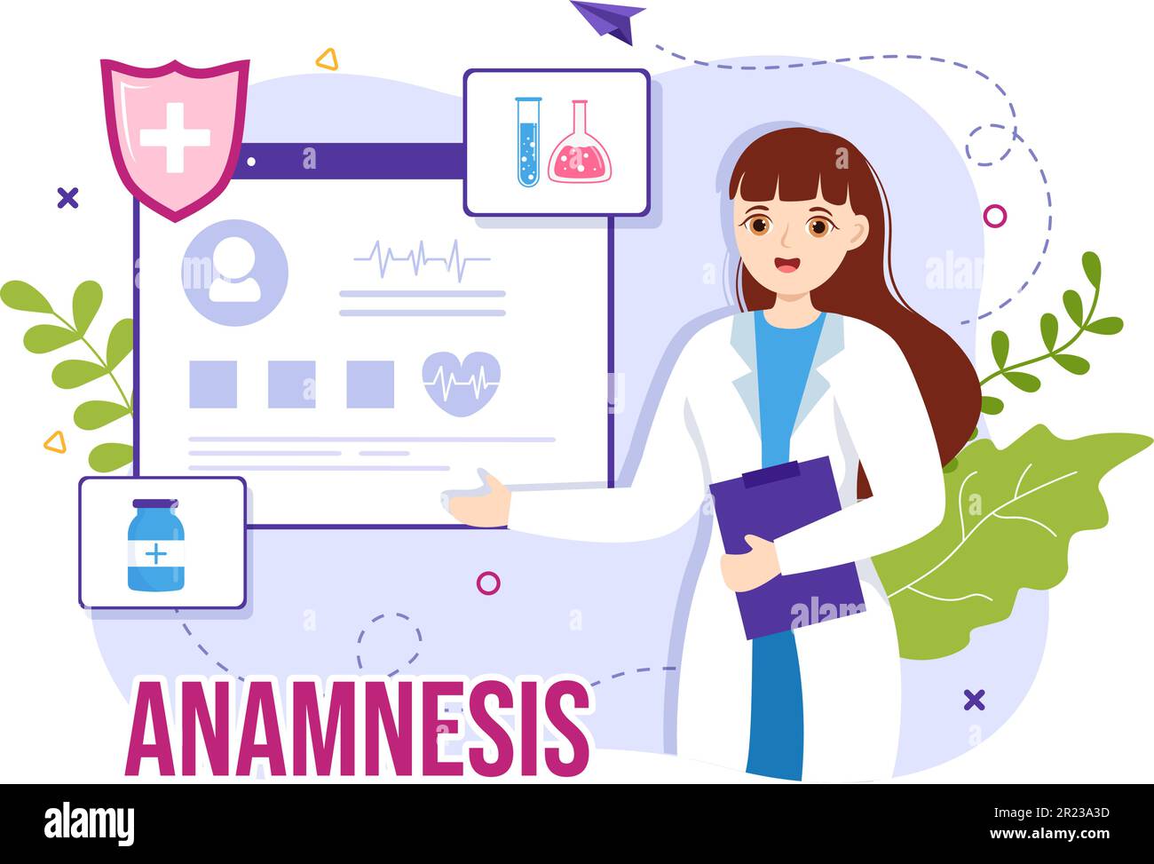 Anamnesis System Vector Illustration for Information About the Disease ...
