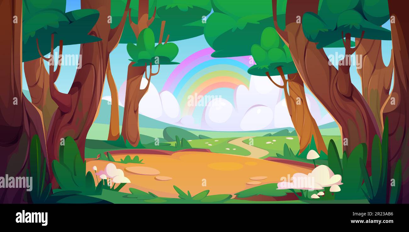 Forest Cartoon Game Background
