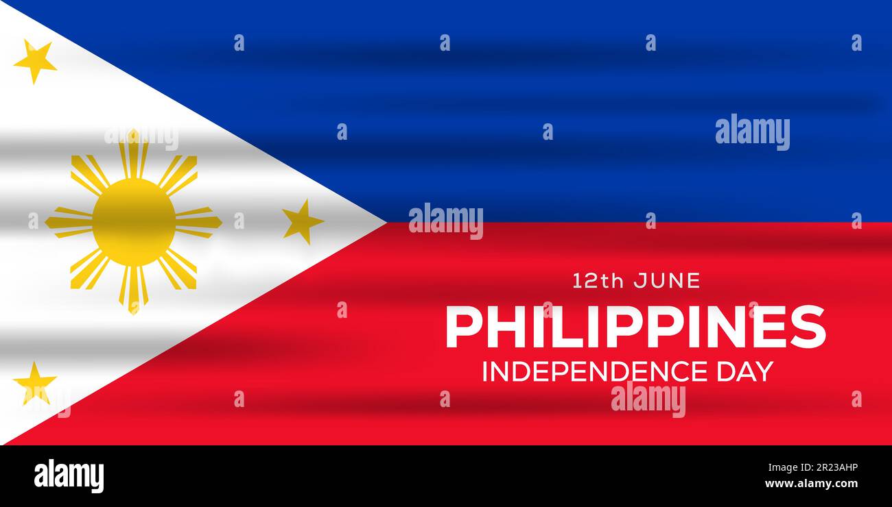 12th June Philippines independence day horizontal banner illustration ...