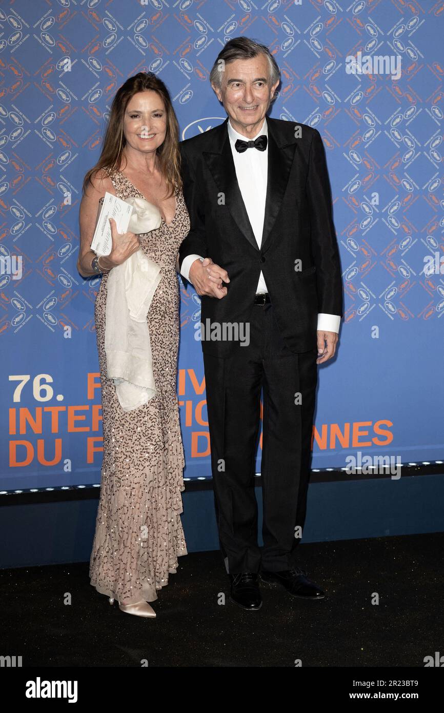 Cannes, France. 17th May, 2023. Marie-Laure Bec and Philippe Douste ...