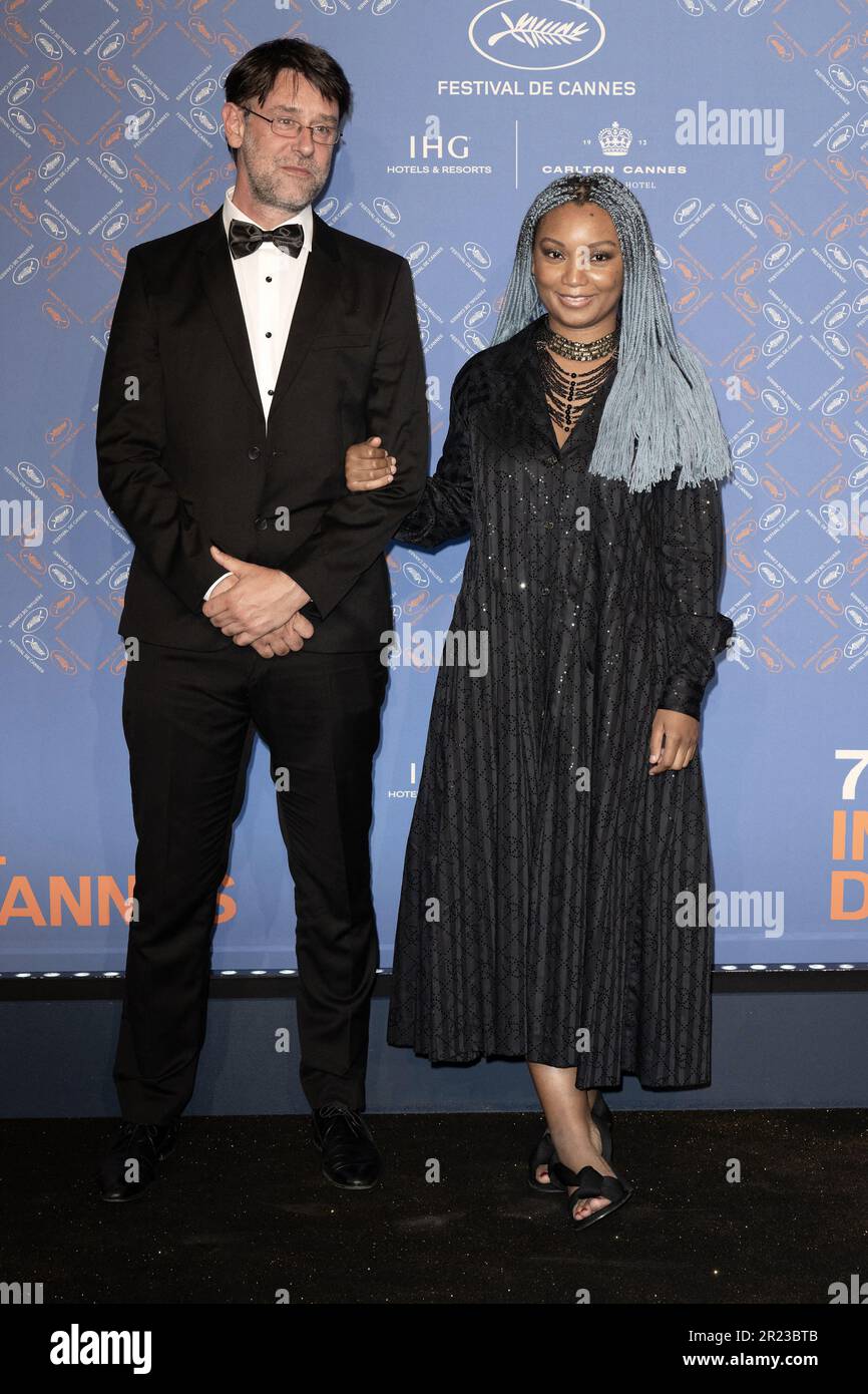 Cannes, France. 17th May, 2023. Member of the Jury Rungano Nyoni and a ...