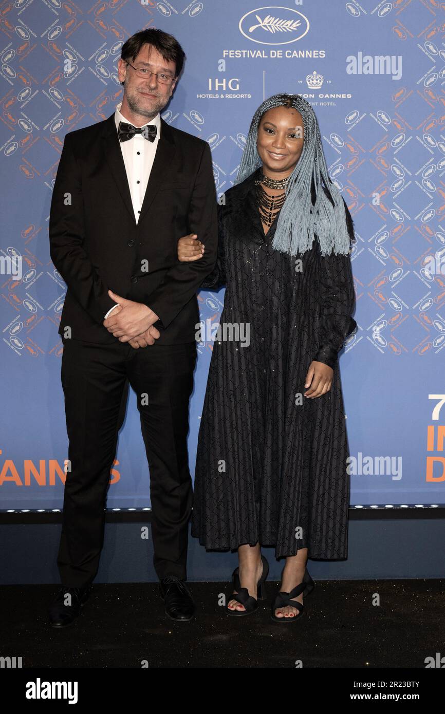 Cannes, France. 17th May, 2023. Member of the Jury Rungano Nyoni and a ...