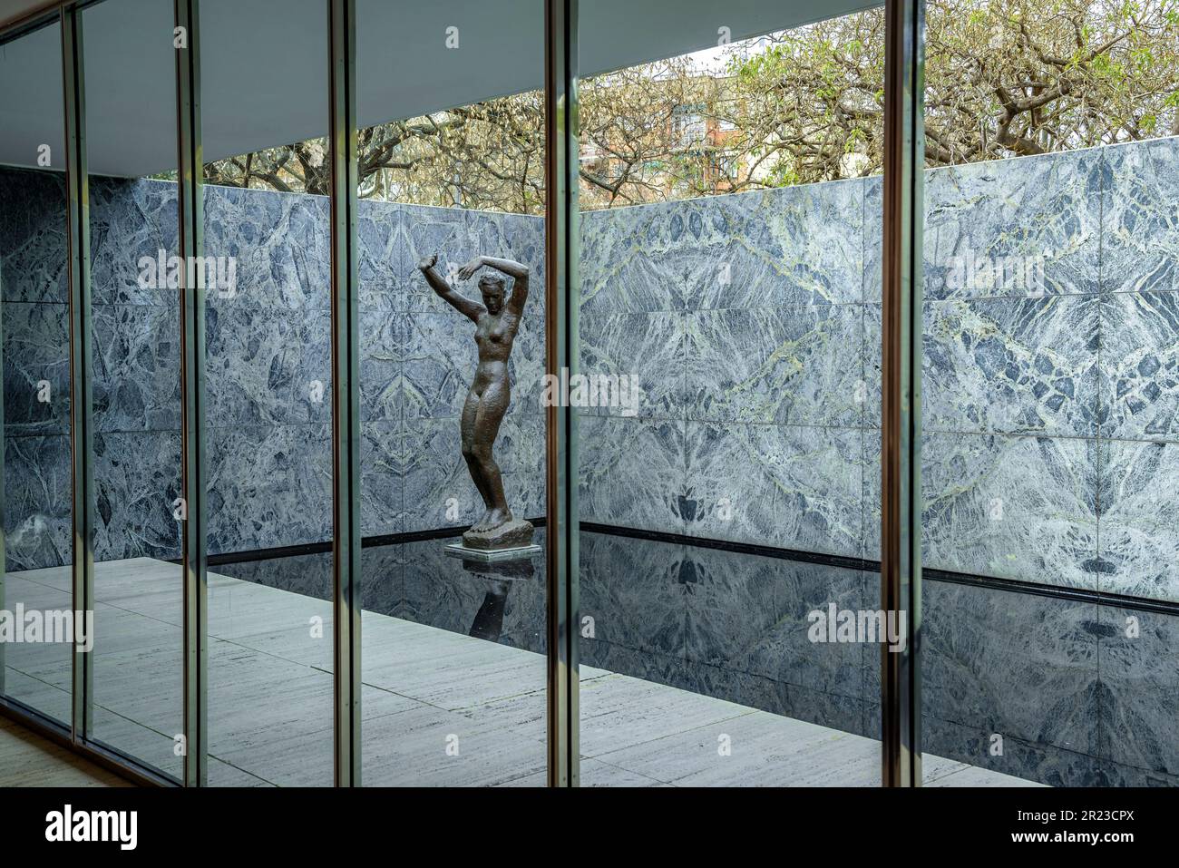 Mies Van der Rohe Pavilion (or German Pavilion) built for the 1929 ...