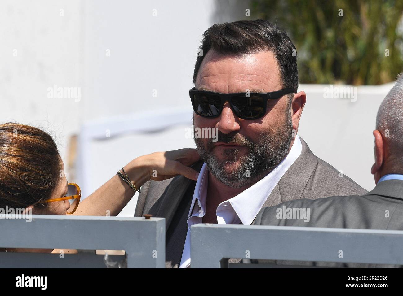 Cannes, France. 16th May, 2023. Denis Menochet arrives to the jury photocall as part of the 76th ...