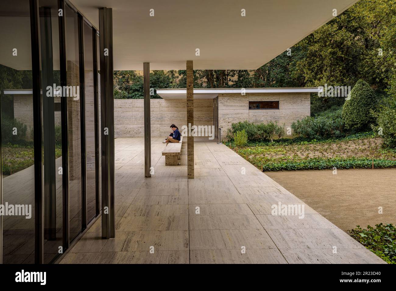 Mies Van der Rohe Pavilion (or German Pavilion) built for the 1929 ...