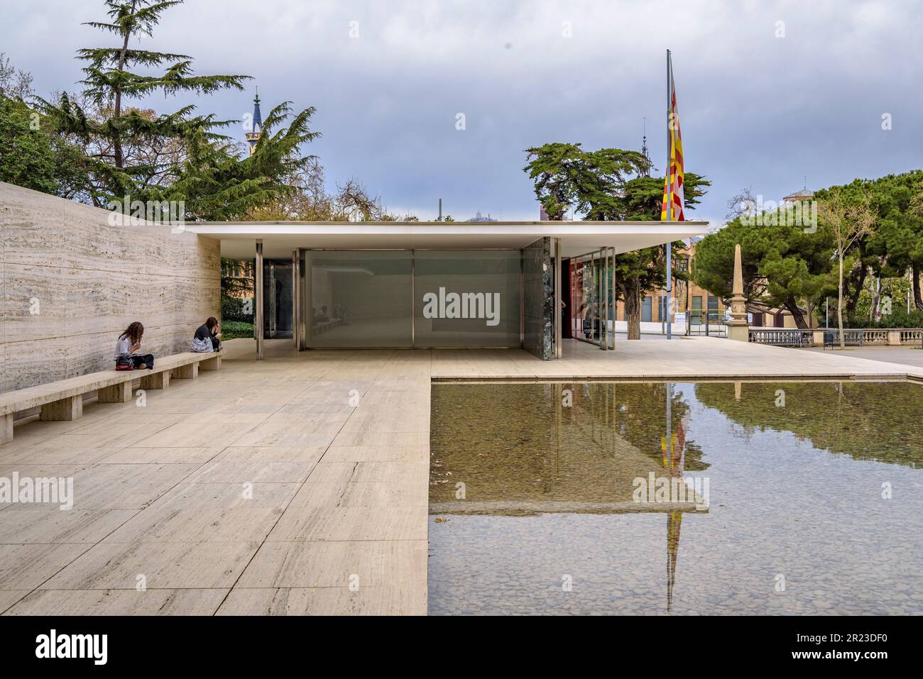 Mies Van der Rohe Pavilion (or German Pavilion) built for the 1929 ...