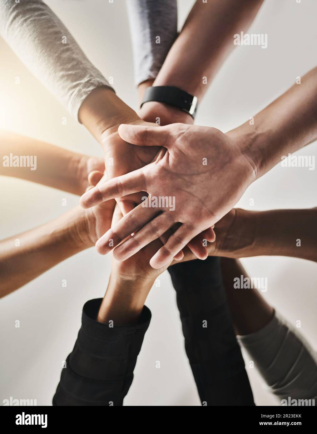 Getting fit - Decide, commit and do it. a group of people joining their ...