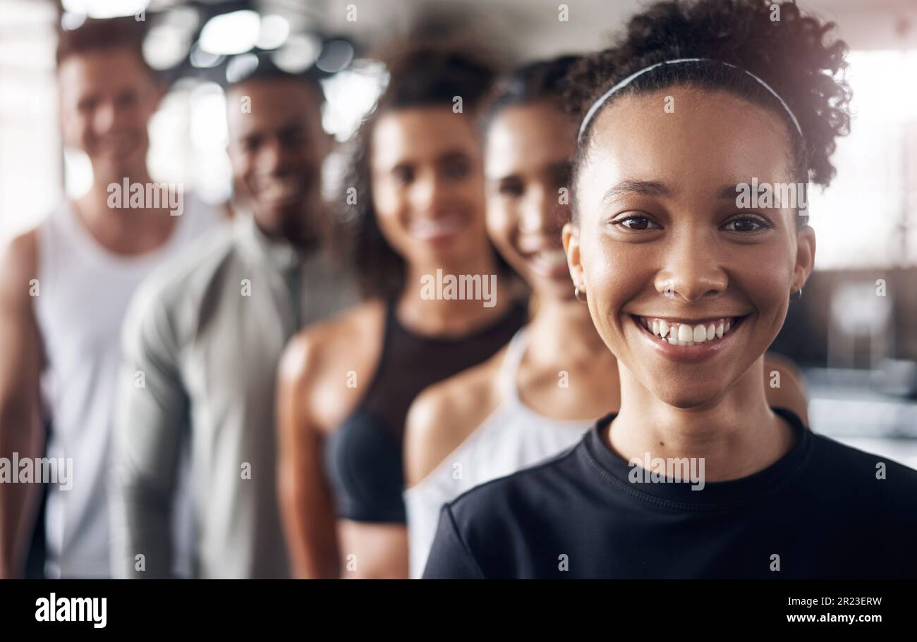 The keep it fit crew. a group of young people standing together in a ...