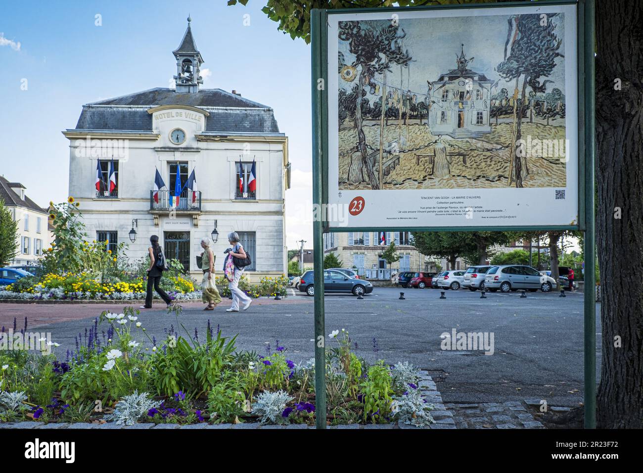 FRANCE. VAL-D'OISE (95). AUVERS-SUR-OISE. THE TOWN HALL, PAINTED BY VAN ...