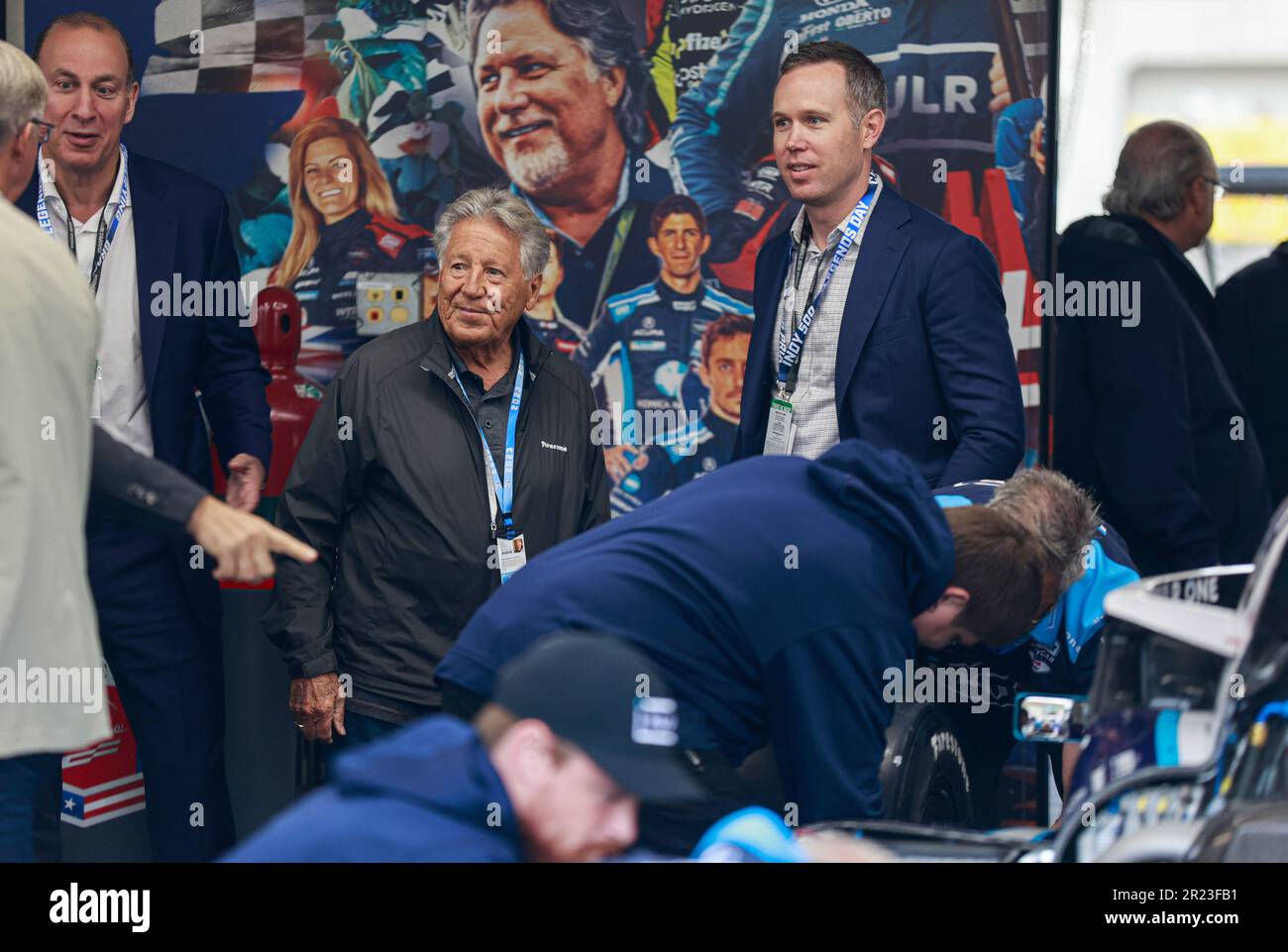 Indianapolis, United States. 16th May, 2023. Mario Andretti speaks to ...