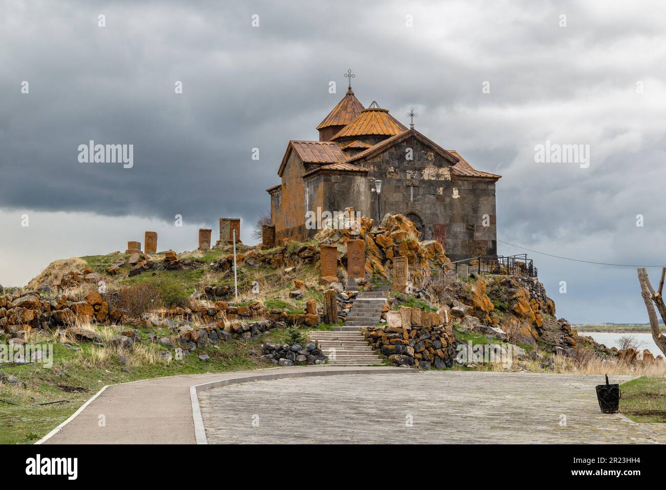 Hayravank Monastery on coast of Sevan Lake in Armenia Stock Photo - Alamy