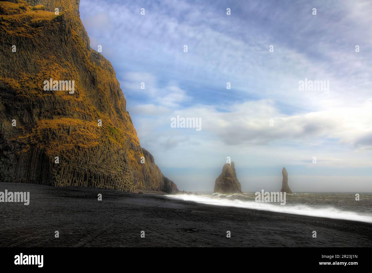 The Famous Rock Formations at Reynisdrangar on the Southern Tip of ...