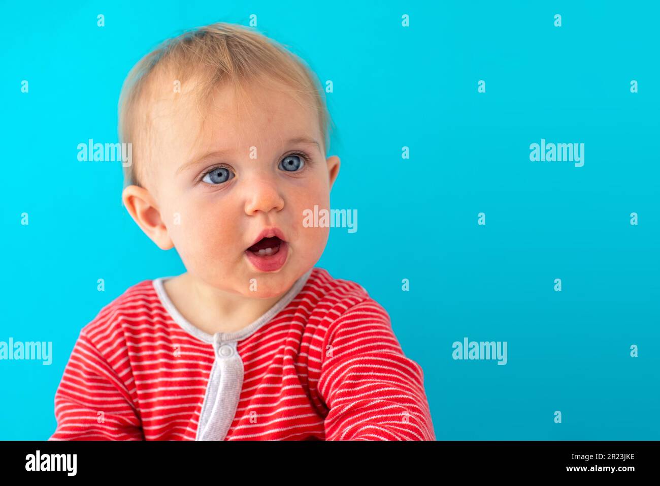 Baby face surprised studio hi-res stock photography and images - Alamy