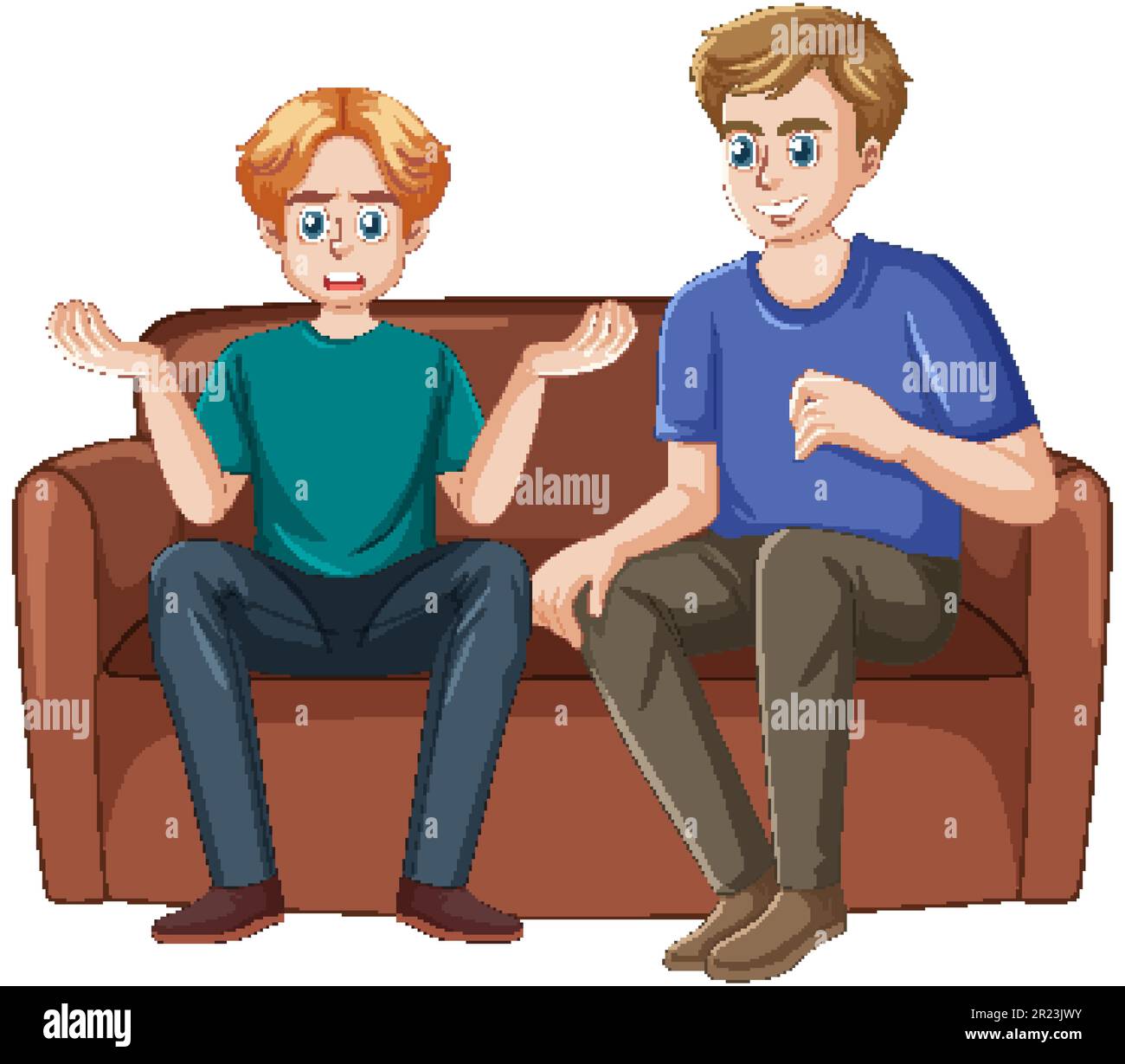 Teenage Boy Talking with Dad illustration Stock Vector Image & Art - Alamy