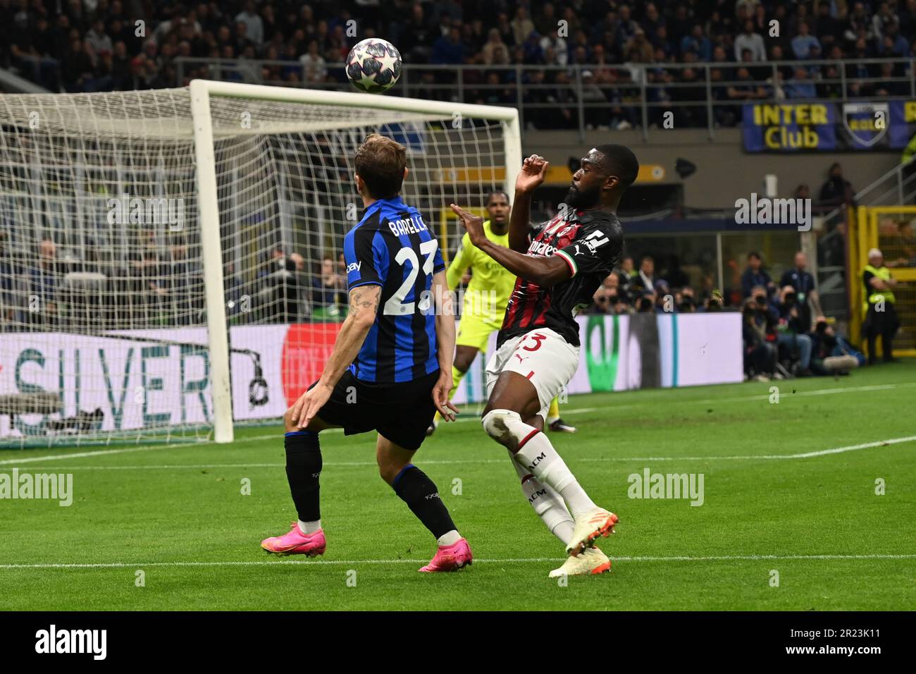 Nicolo Barella (Inter)Fikayo Tomori (Milan) during the UEFA Champions ...