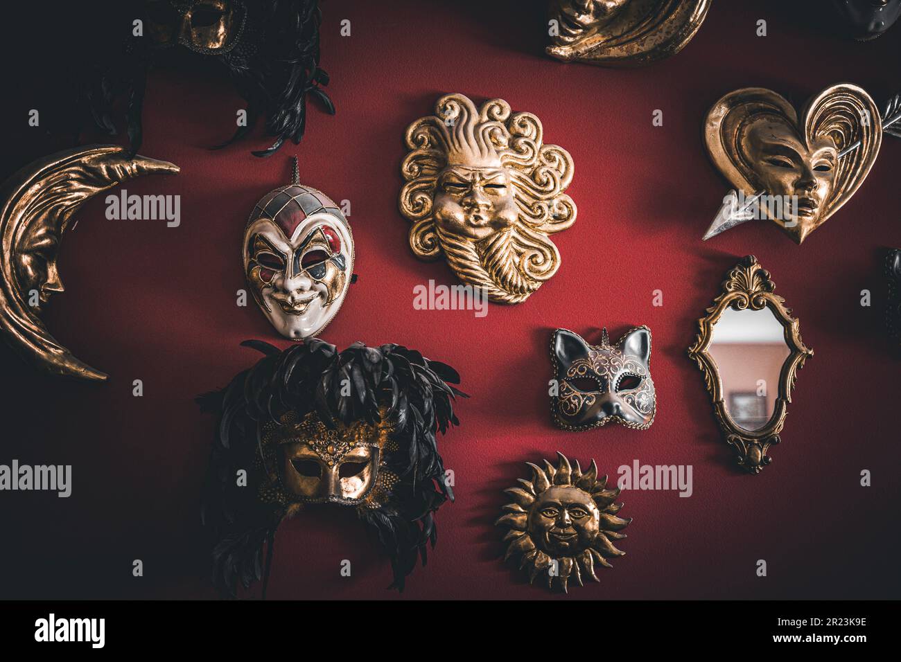 Decorative masks on wall hi-res stock photography and images - Alamy