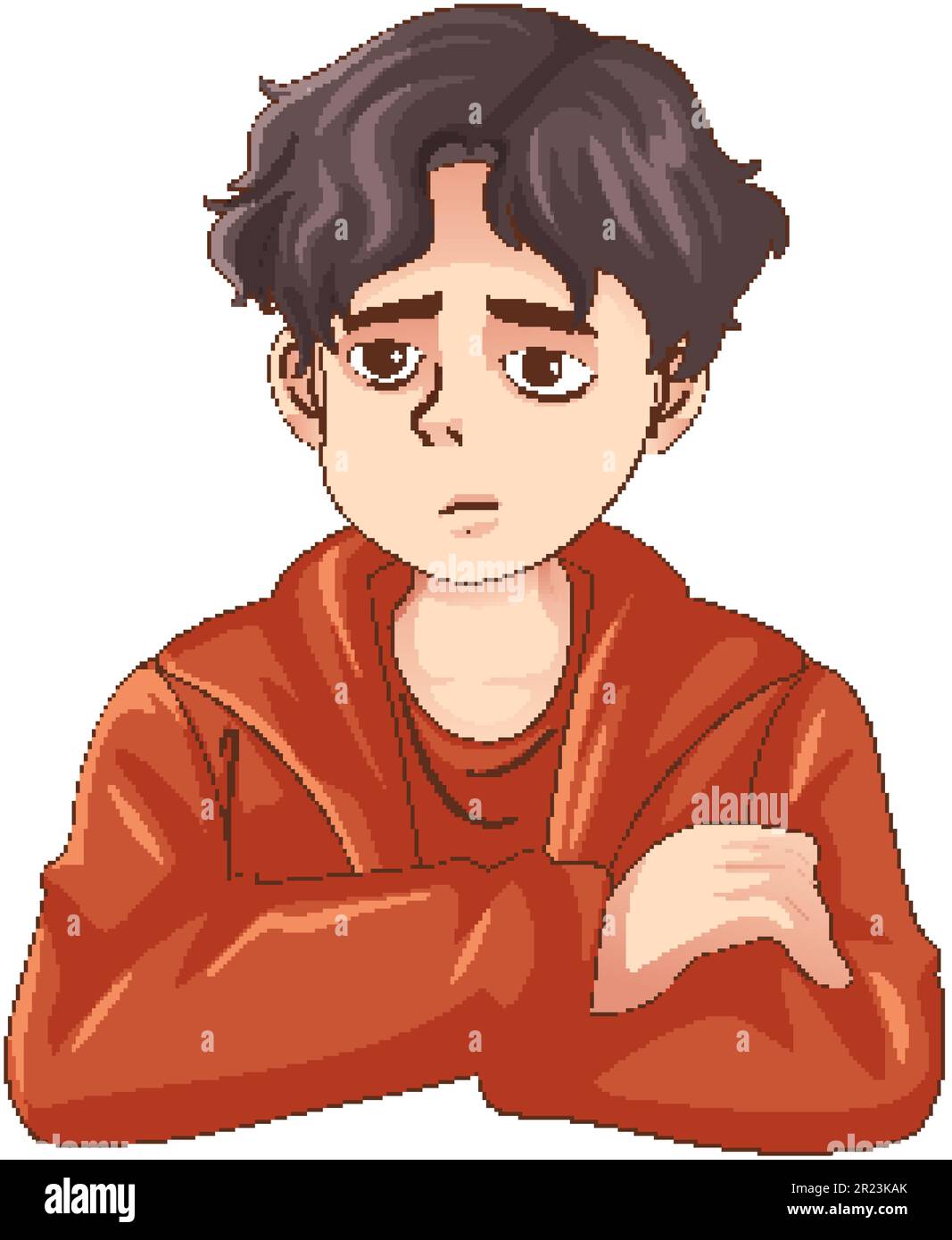 Stressed male teen Stock Vector Images - Alamy