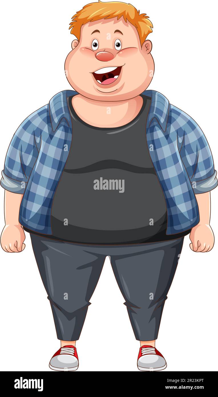 Overweight Man Cartoon Character illustration Stock Vector Image & Art ...