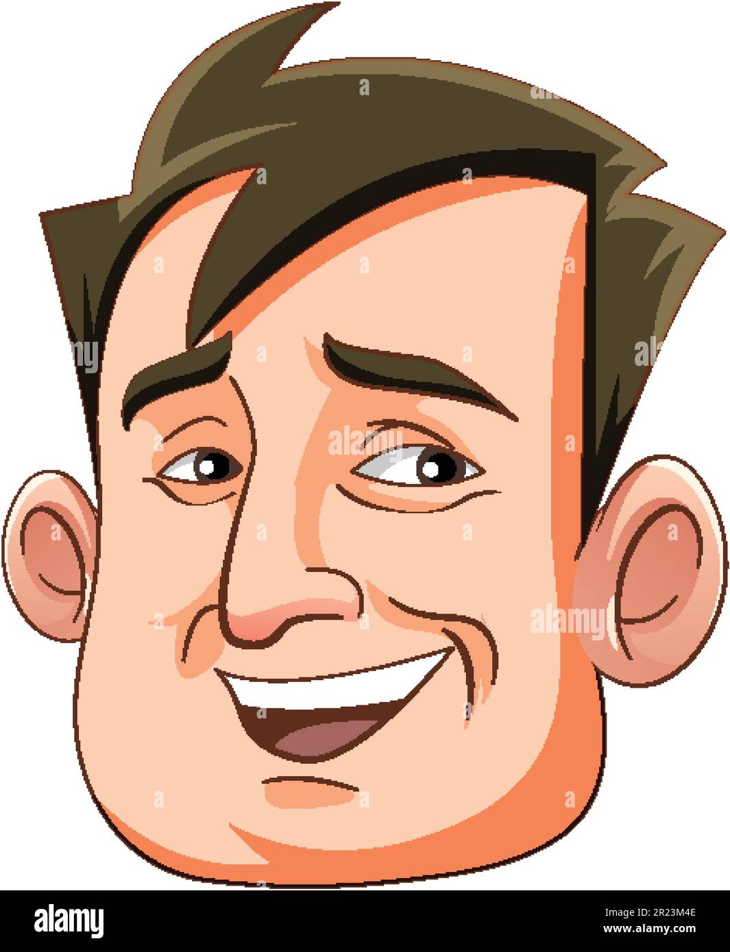 Happy middle age man cartoon head illustration Stock Vector Image & Art ...