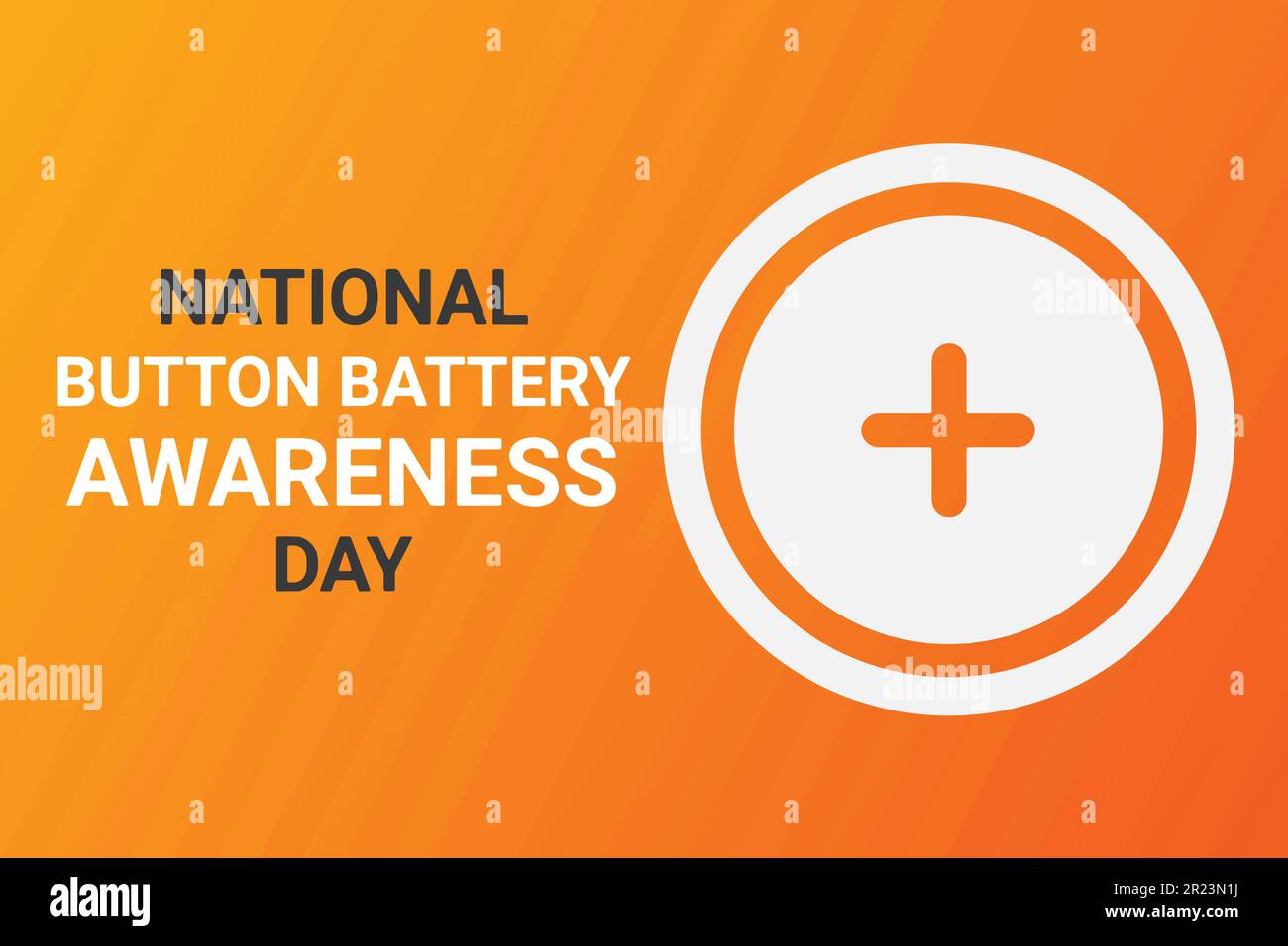 National Button Battery Awareness Day. Holiday concept. Template for ...