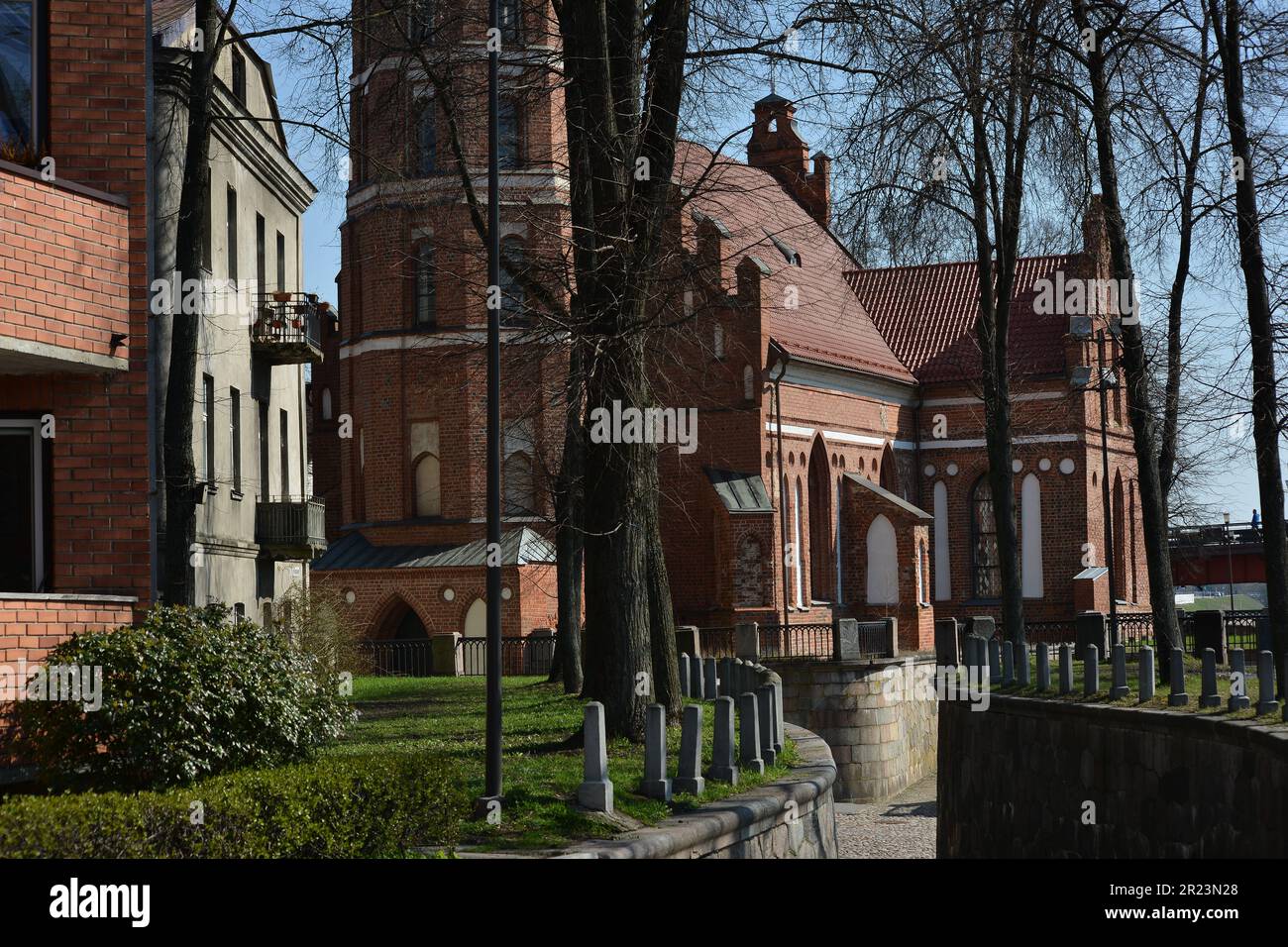 Old red brick church fragment Stock Photo - Alamy