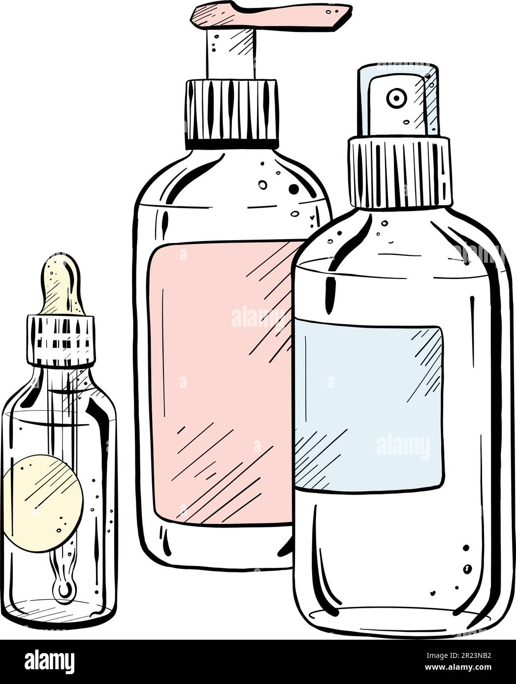 Vector illustration of set of containers on white background. Black ...