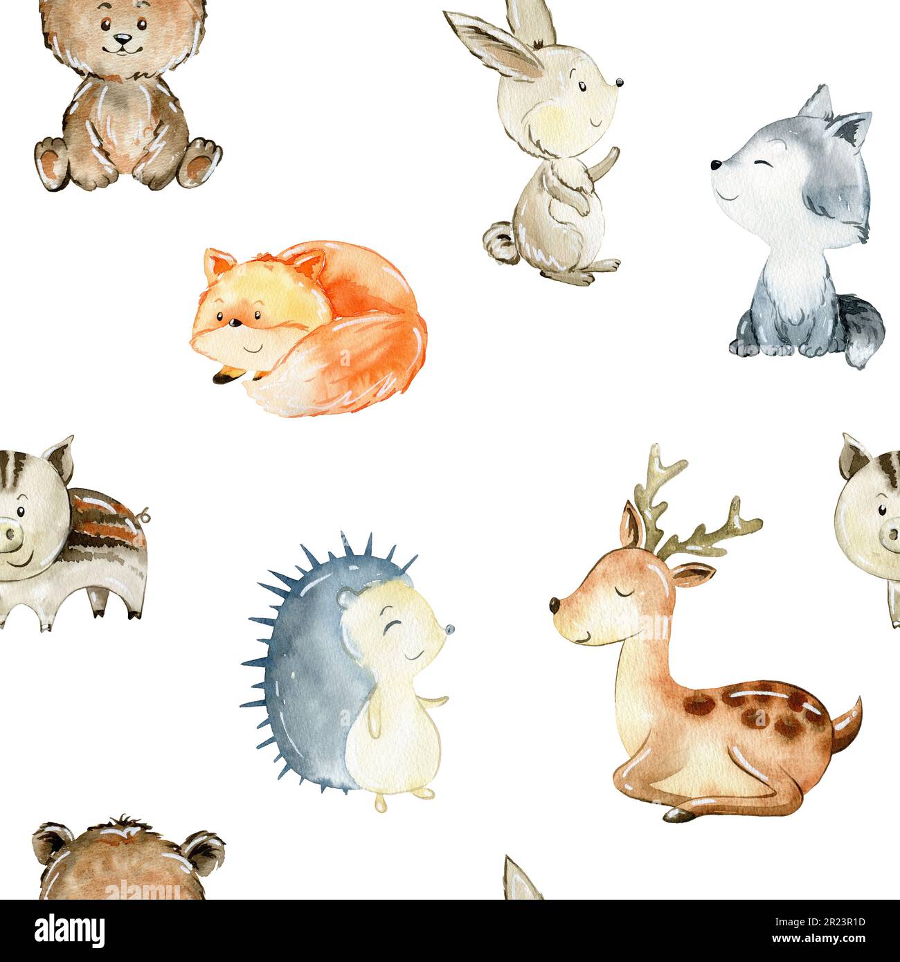 Woodland watercolor hi-res stock photography and images - Alamy