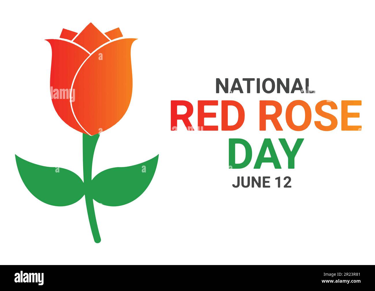 National Red Rose Day. June 12. Holiday concept. Template for ...