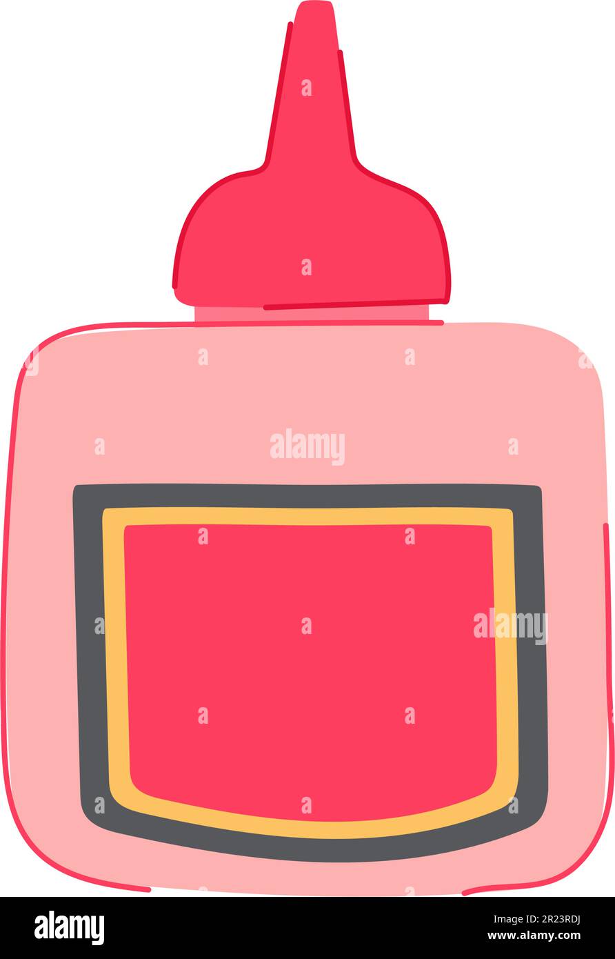 office glue bottle cartoon vector illustration Stock Vector Image & Art ...