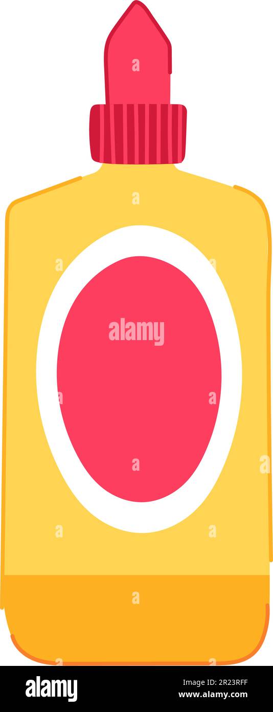 plastic glue bottle cartoon vector illustration Stock Vector Image ...