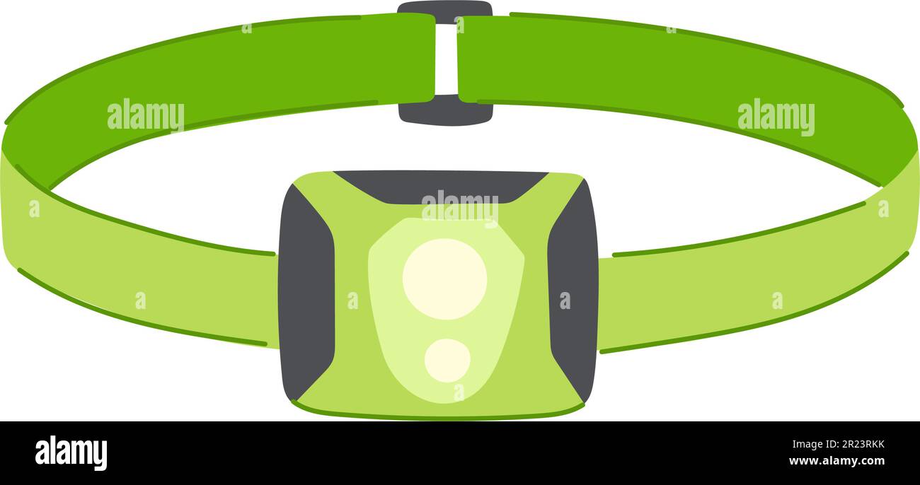 bright headlamp flashlight cartoon vector illustration Stock Vector ...