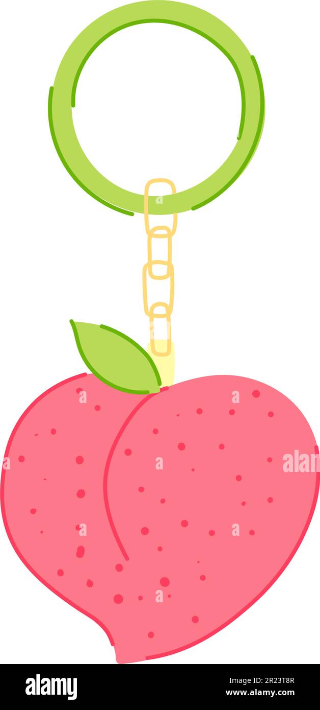 holder ring keychain cartoon vector illustration Stock Vector Image ...