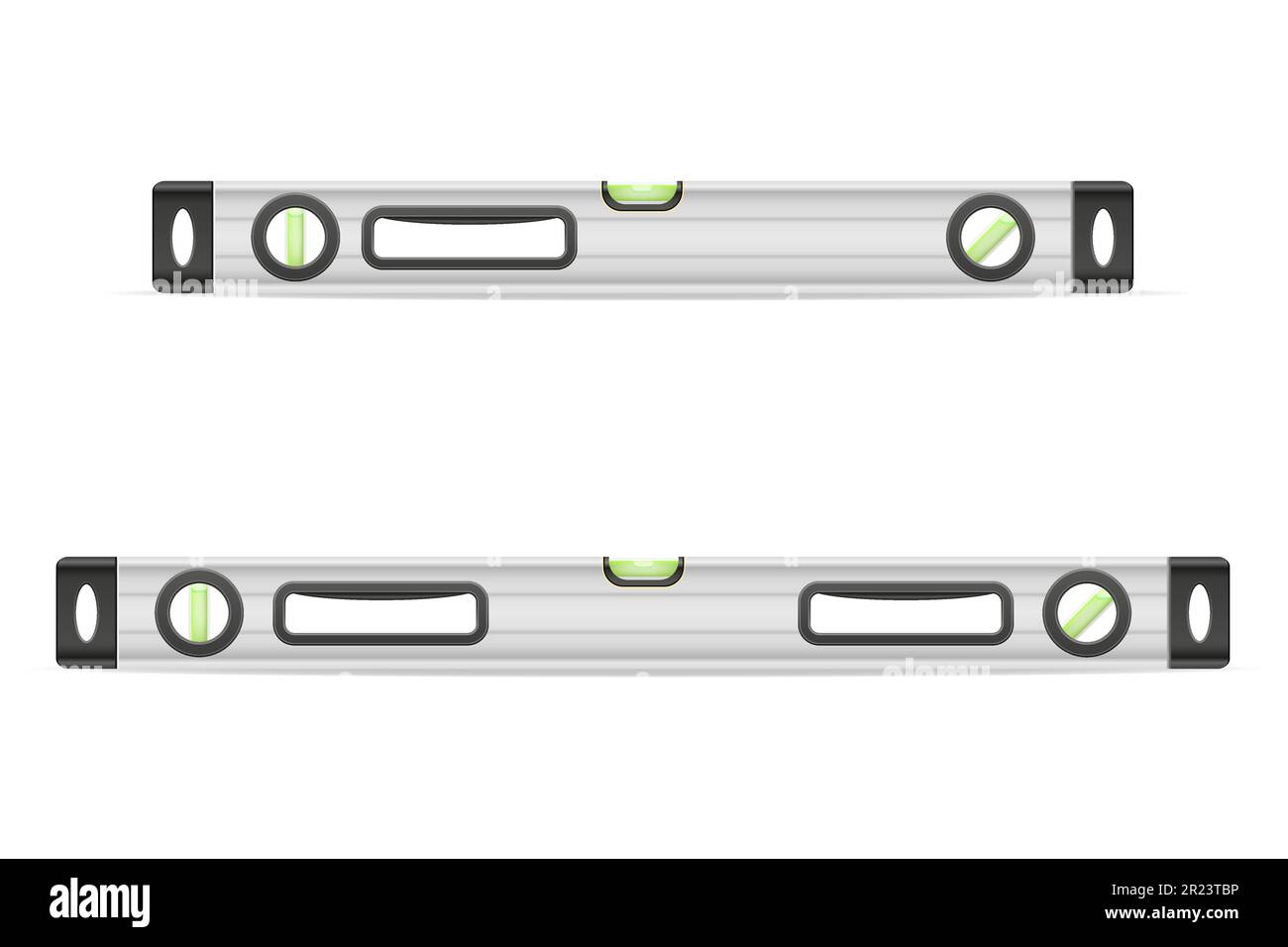 building level measuring device for determining a flat surface vector ...
