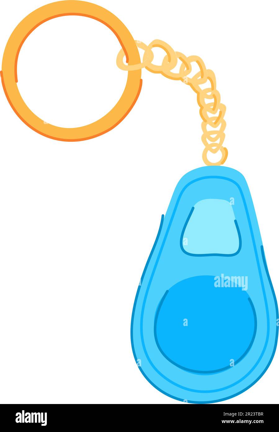blank ring keychain cartoon vector illustration Stock Vector Image ...