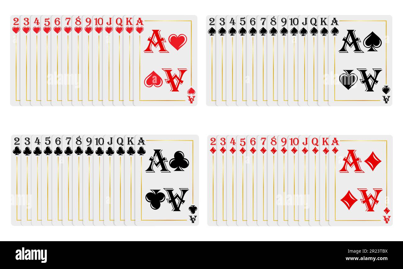 casino cards for gambling vector illustration isolated on white ...