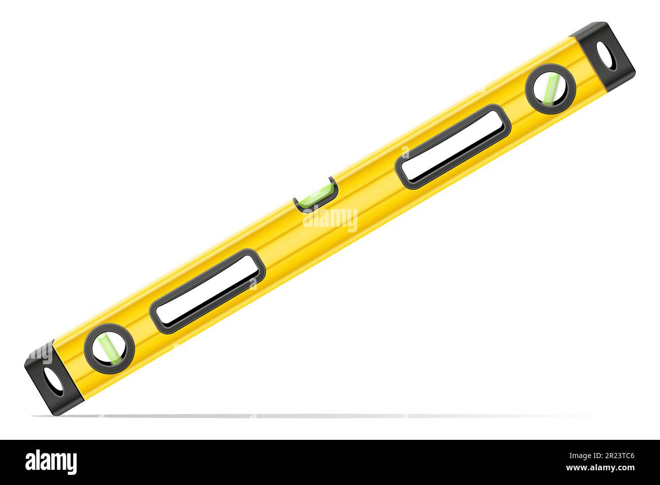 building level measuring device for determining a flat surface vector ...